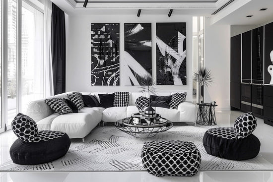 Tableau Moderne Noir Et Blanc